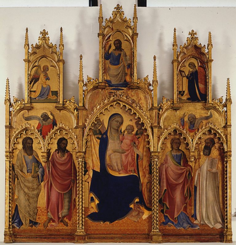 Madonna in trono con Bambino e i santi Bartolomeo, Giovanni Battista, Taddeo e Benedetto ...